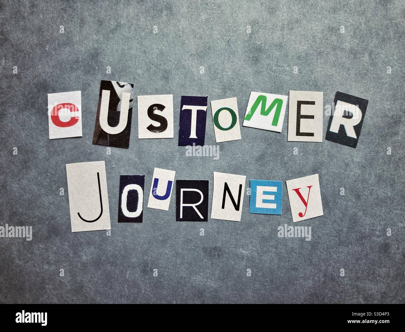 Customer Journey Word Paper Stock Photo - Alamy