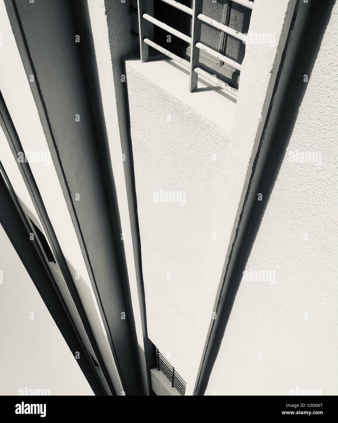 Black and white diagonal lines of buildings Stock Photo - Alamy