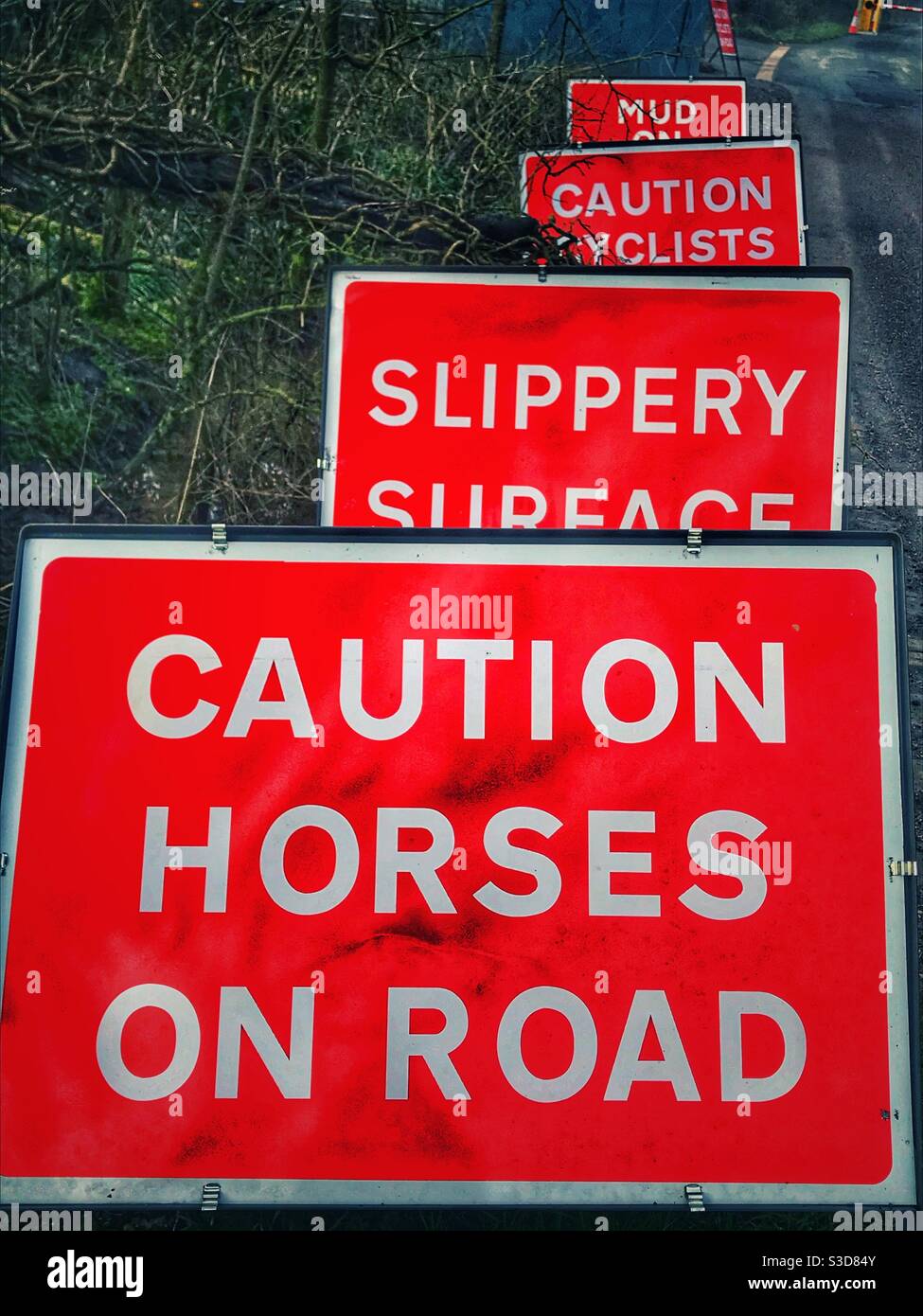 Safety road signs hi-res stock photography and images - Alamy