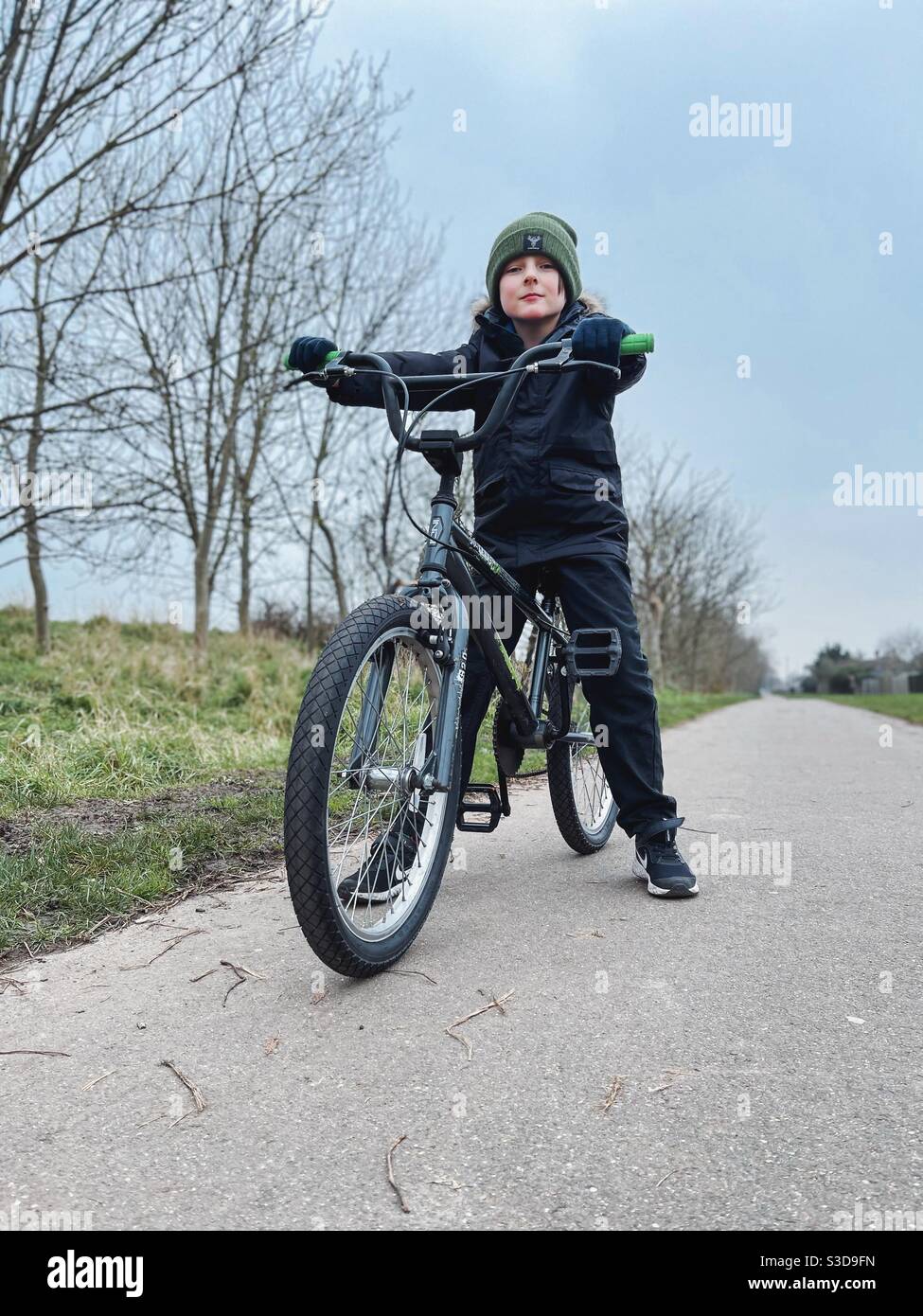 Boy ride bike hi-res stock photography and images - Alamy