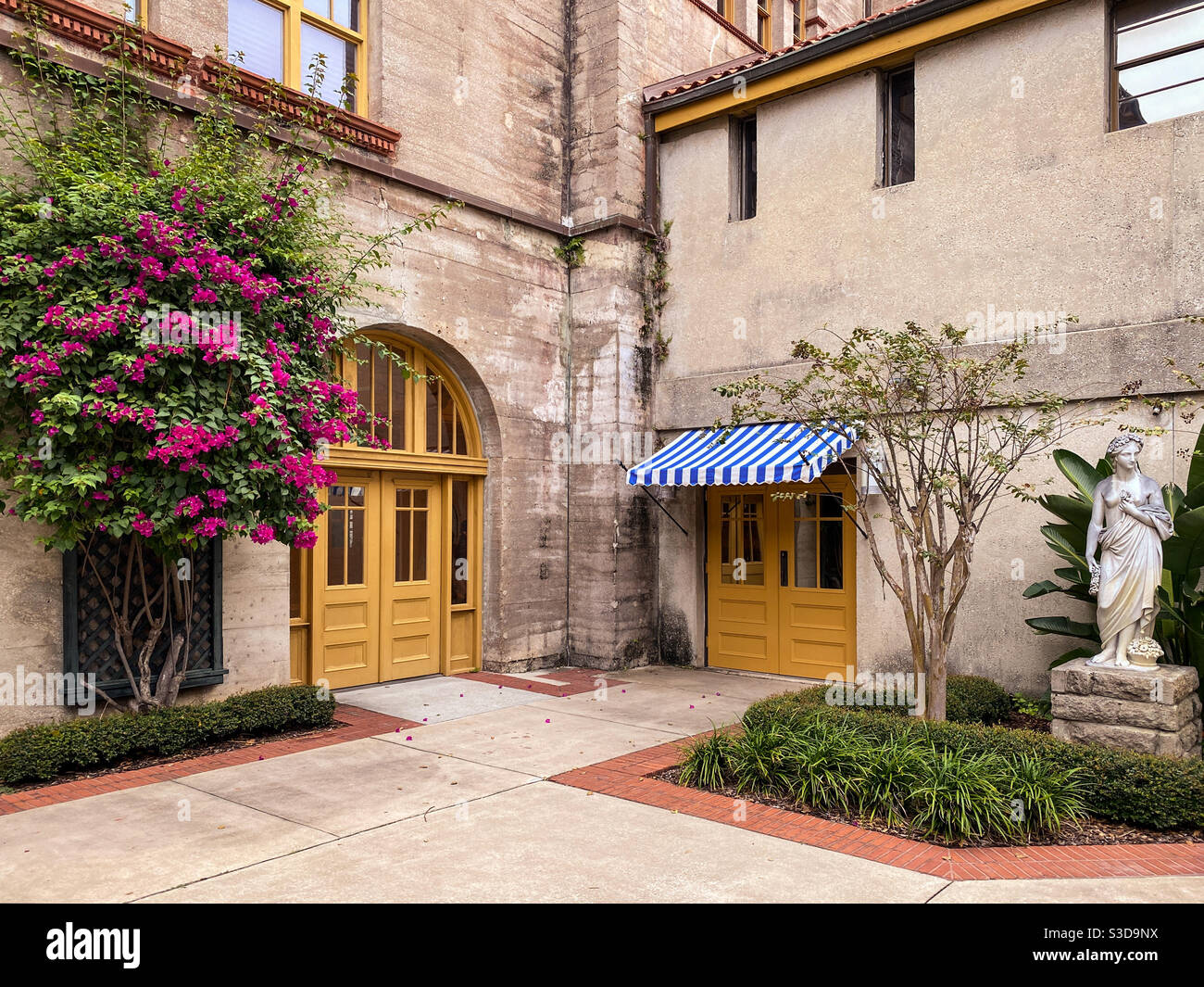 Interior courtyard of the Lightner Museum in St. Augustine, Florida ...