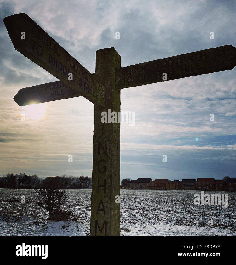 Lincolnshire signpost hi-res stock photography and images - Alamy