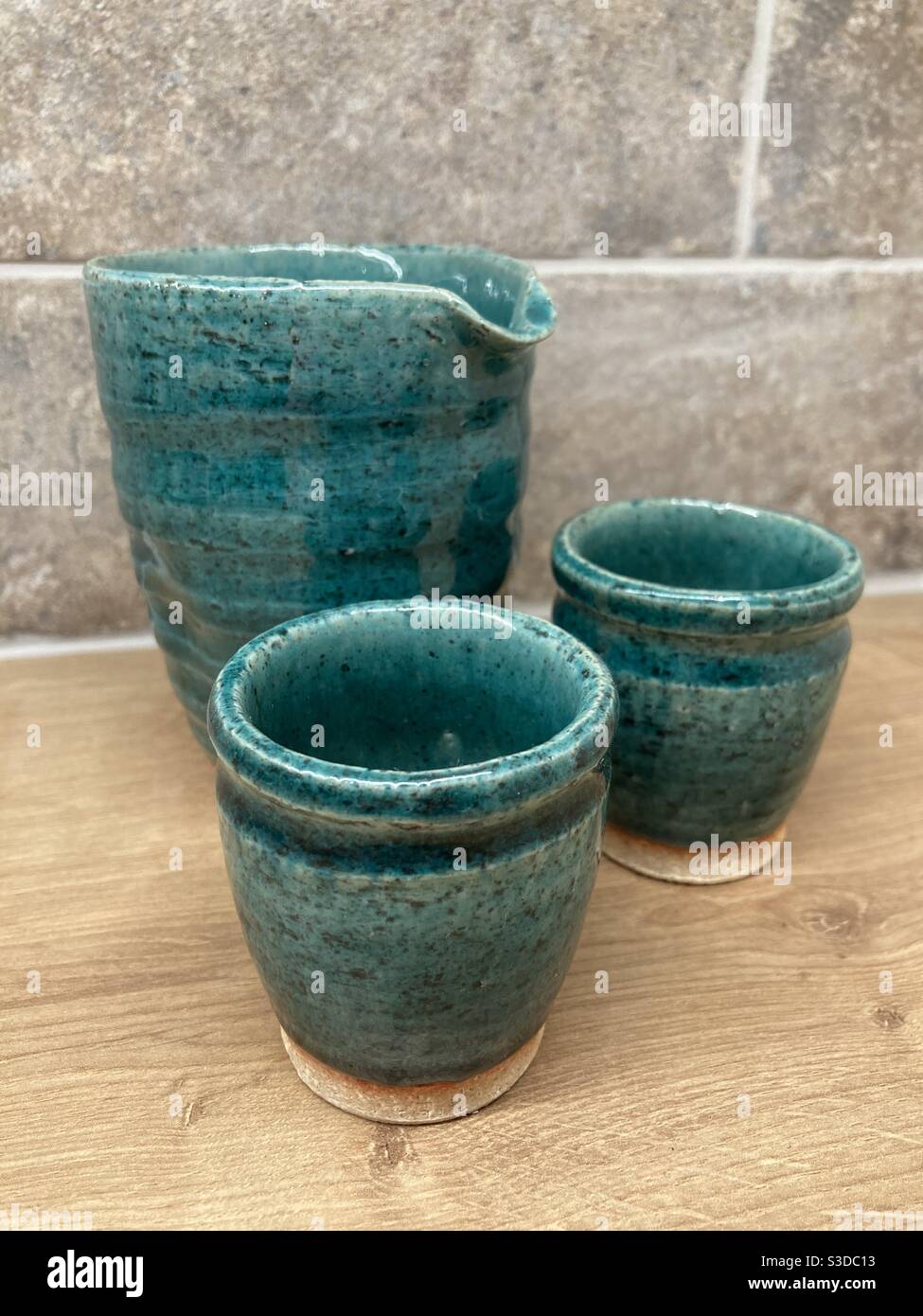 Glazed teal blue hi-res stock photography and images - Alamy