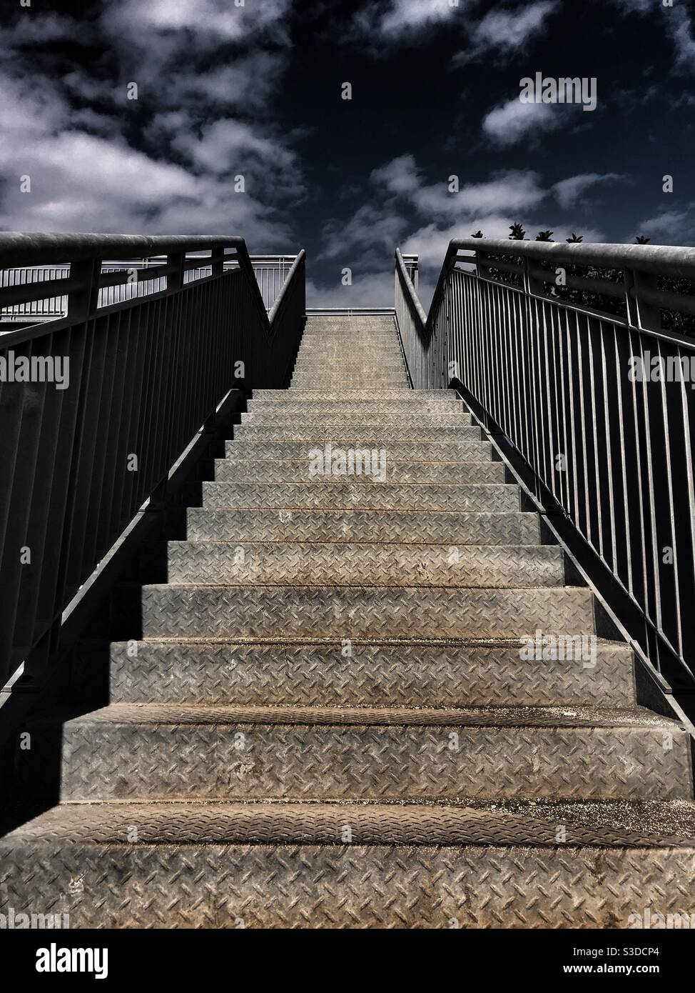 Dramatic stairs leading up to sky Stock Photo - Alamy