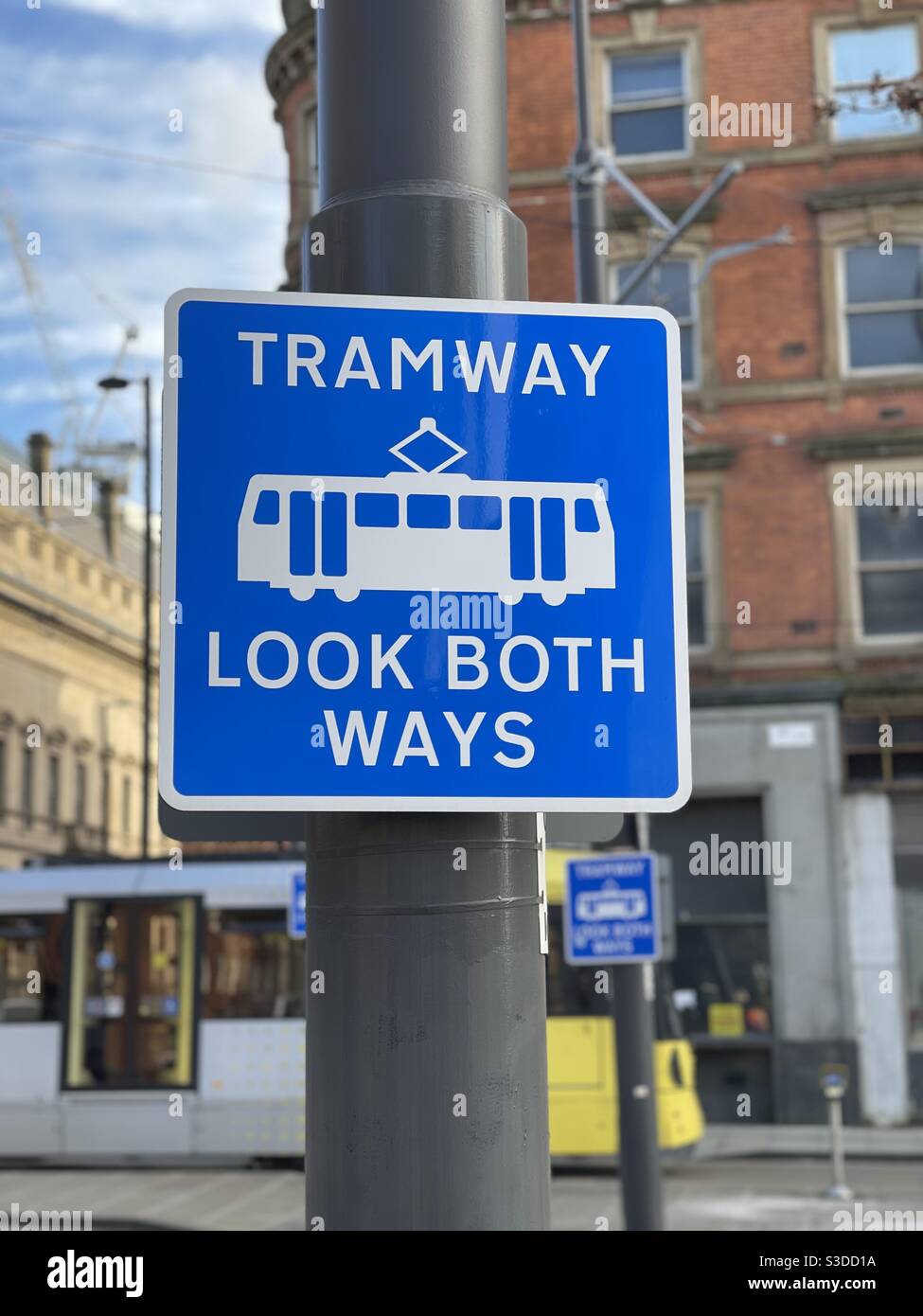Safety sign tramway hi-res stock photography and images - Alamy
