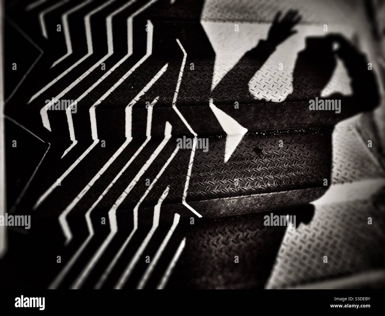 Shadow man waving hand on hi-res stock photography and images - Alamy