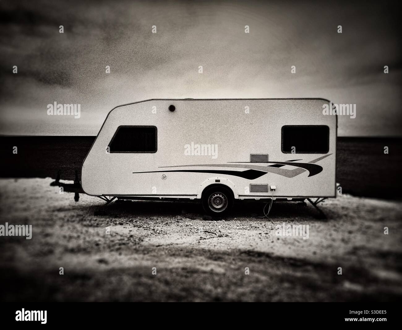 Caravan parked by the sea Stock Photo - Alamy
