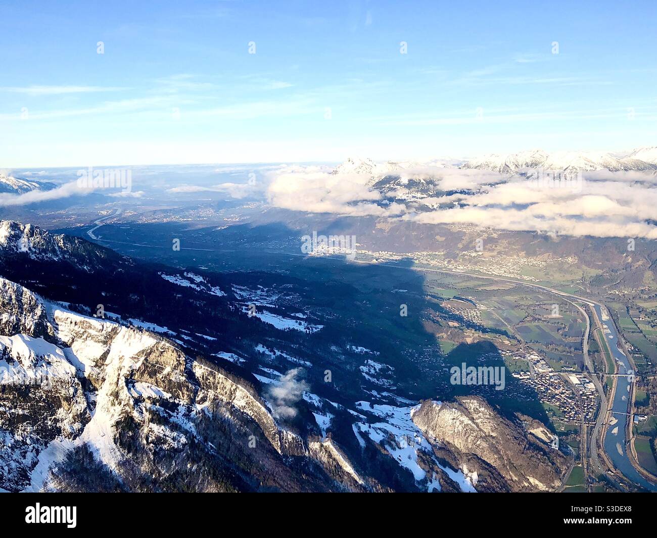 An aerial view of Alps region Switzerland Stock Photo - Alamy