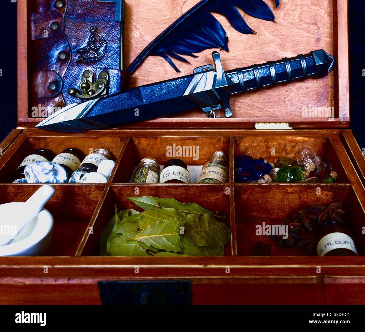 Witchcraft Tools Pagan Ritual Halloween Witches wizard potions spells ...