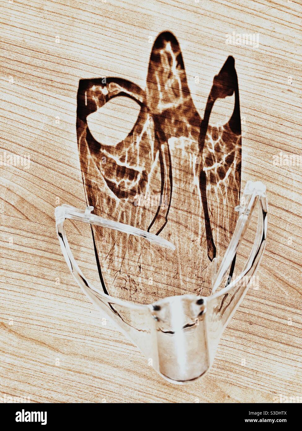 Shadow of protective face mask Stock Photo - Alamy