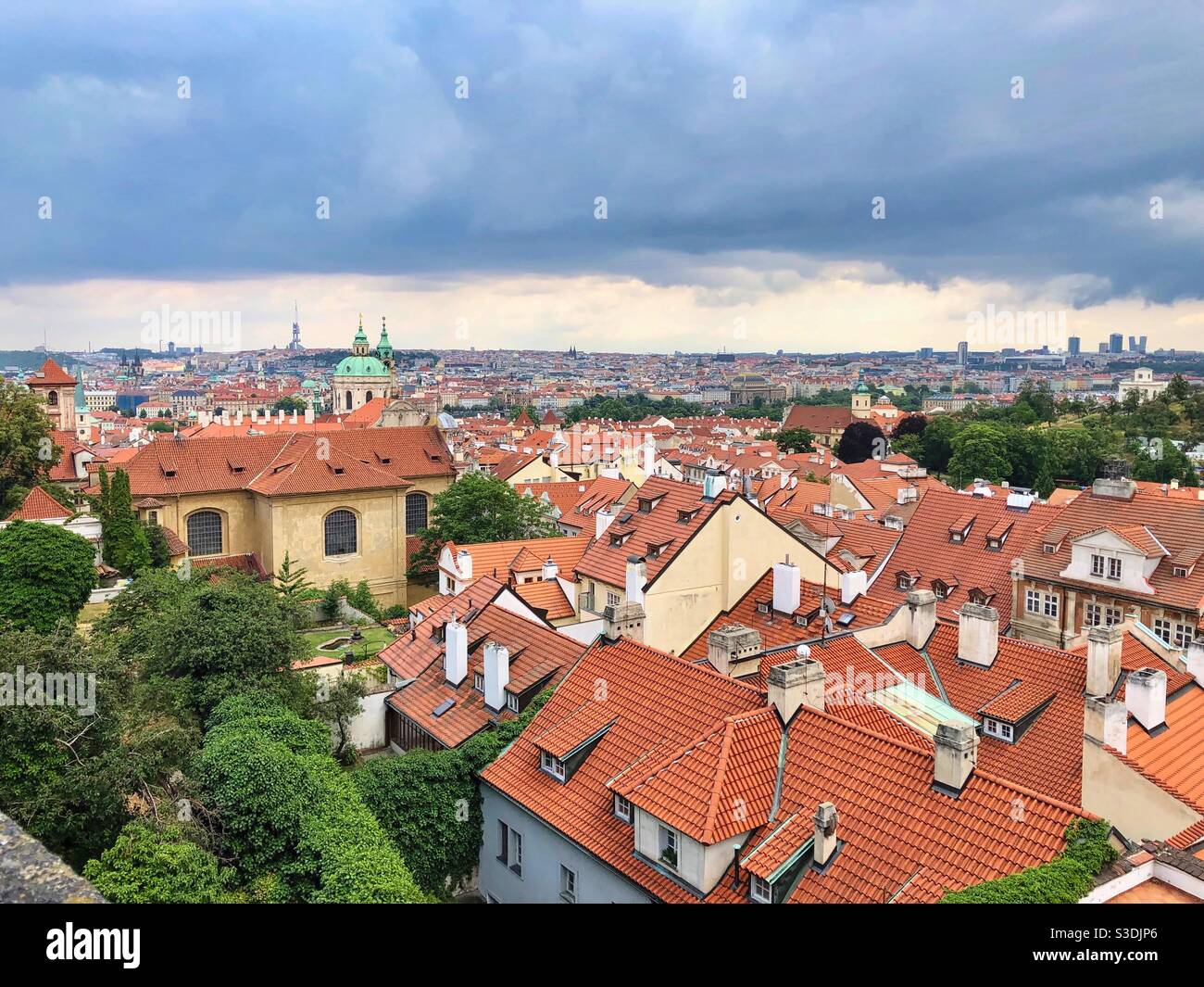 Prague roofs towers mala hi-res stock photography and images - Alamy