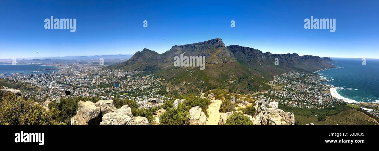 Beautiful view towards Table Mountain, Cape Town, South Africa Stock ...