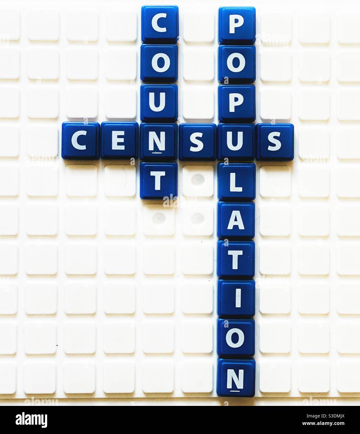 The words census,population and count spelt out using tiles Stock Photo ...