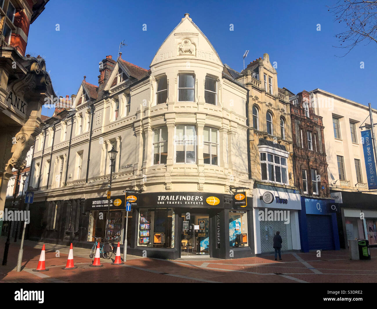 The Bull Hotel building in Reading town centre in The UK Stock Photo ...