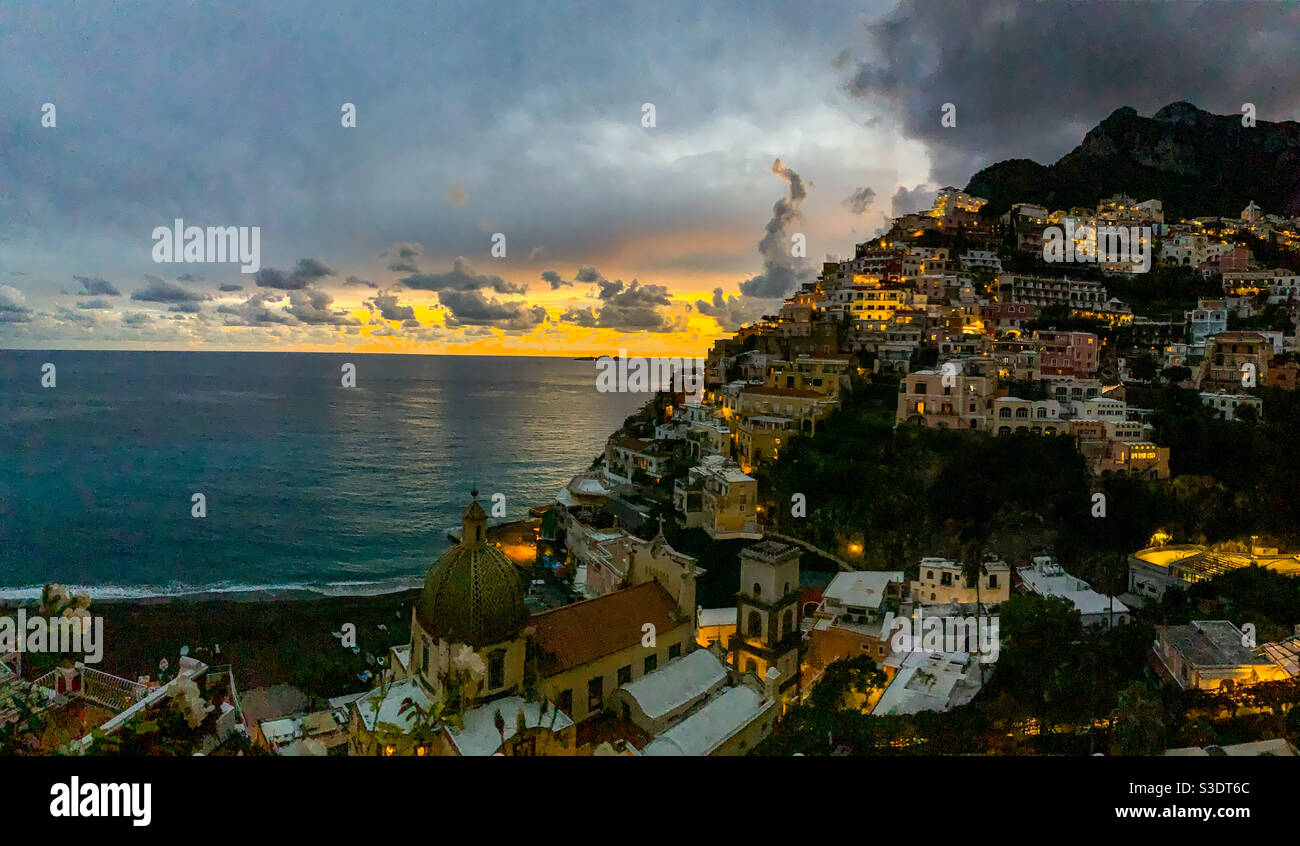 Positano sunset hi-res stock photography and images - Alamy