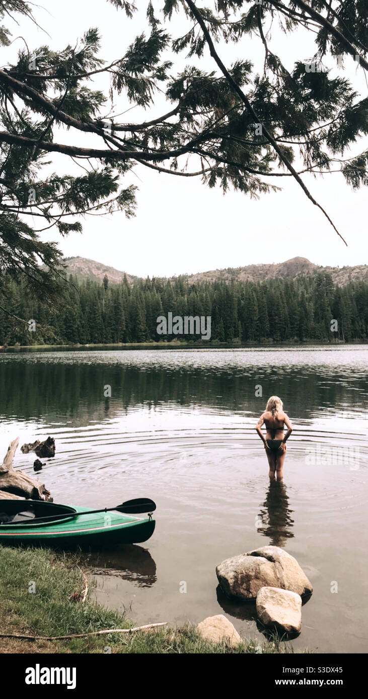Kayak lake peace hi-res stock photography and images - Alamy