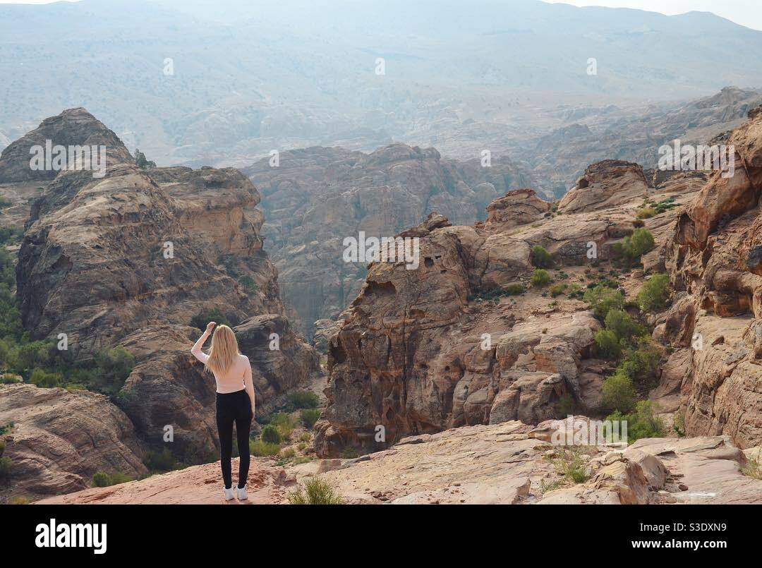 Beautiful view in amazing Petra Stock Photo - Alamy