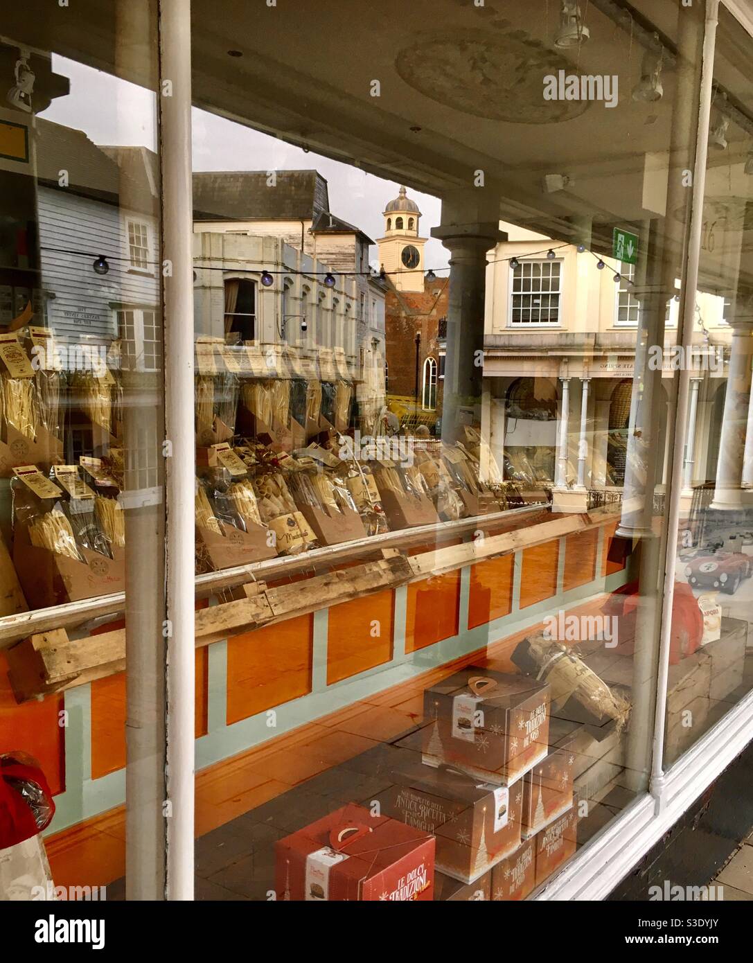 Shop window reflection Stock Photo - Alamy