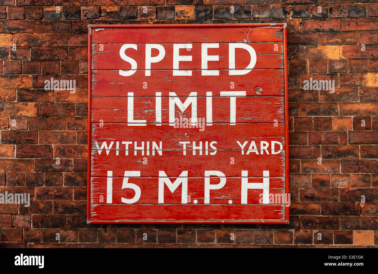 Vintage red speed limit sign Stock Photo - Alamy