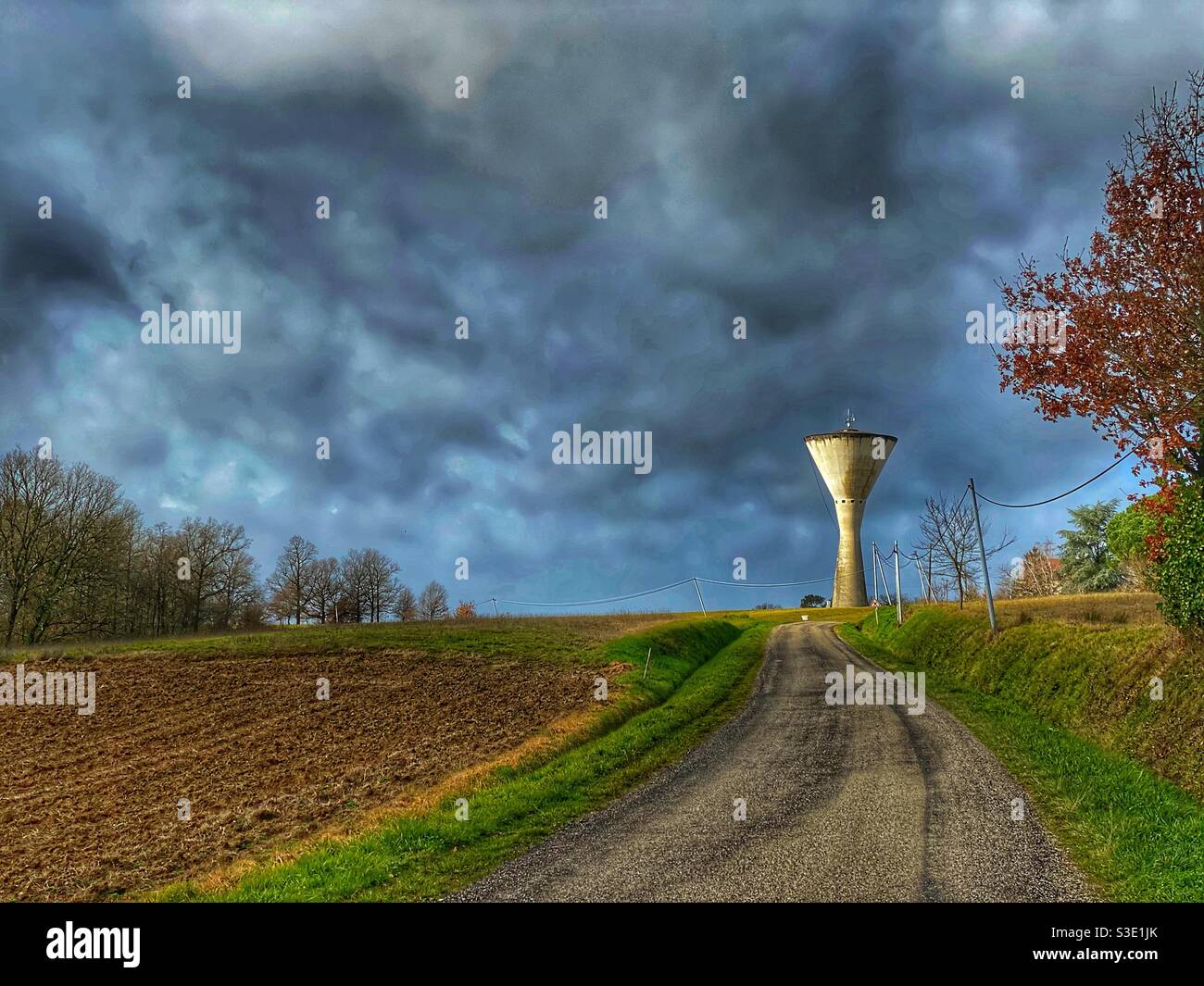 Water tower in rural France Stock Photo - Alamy