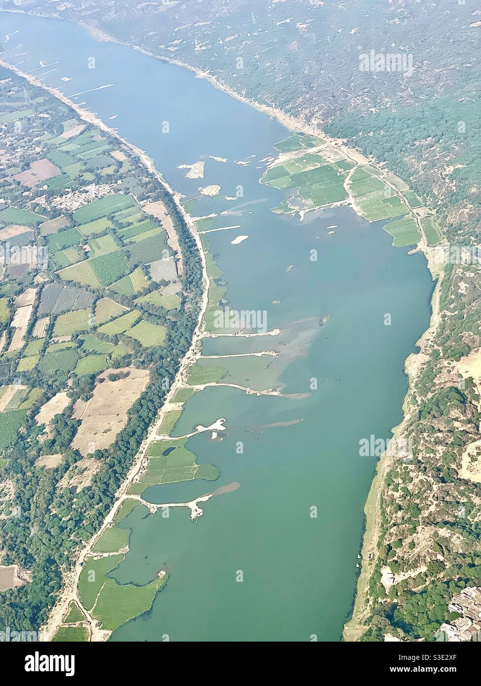 Aerial photography of Mahi river, Gujarat, India Stock Photo - Alamy