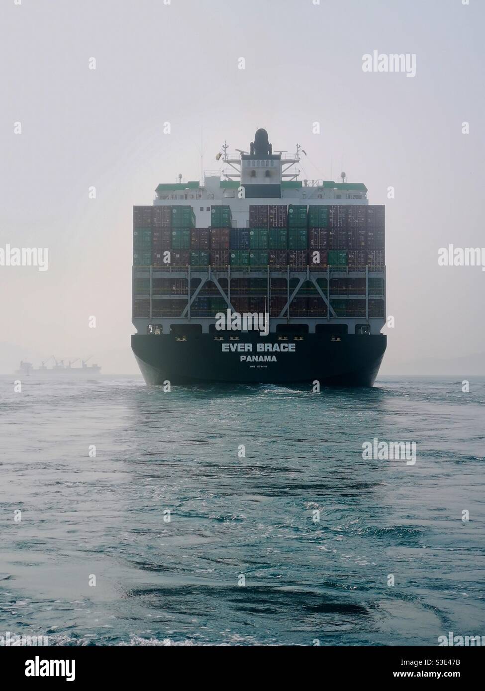 Ever Brace Panama container ship crossing the east lamma channel in ...
