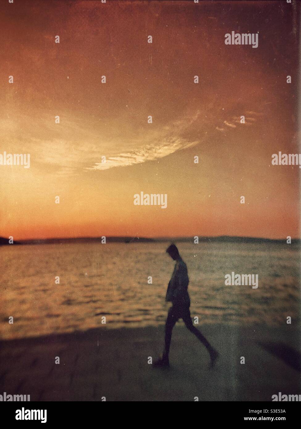 One person walking hi-res stock photography and images - Alamy