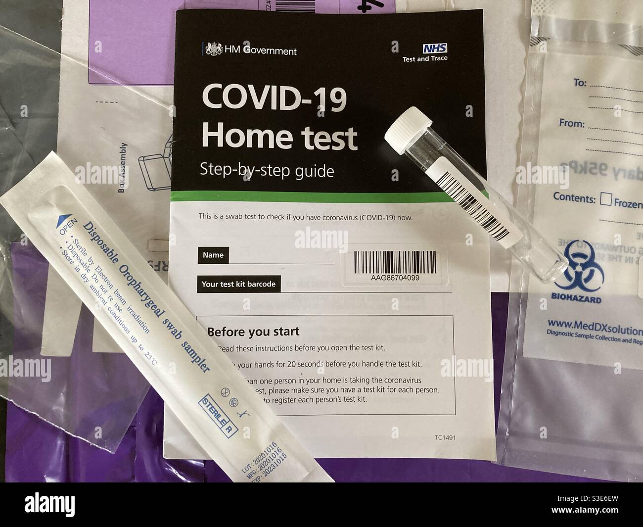 COVID-19 Home test kit from the UK government with step by step guide ...