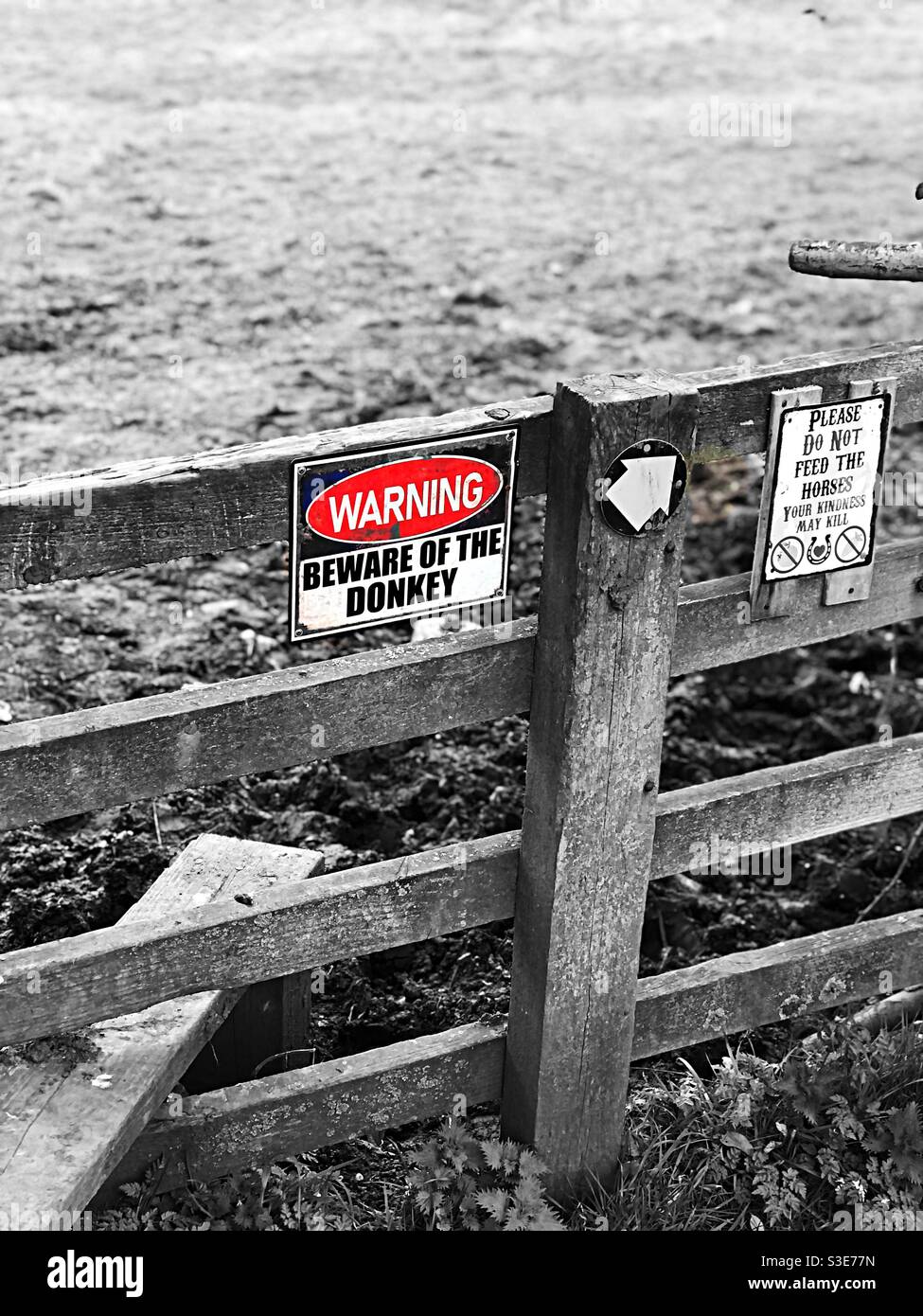 Donkey warning sign hi-res stock photography and images - Alamy