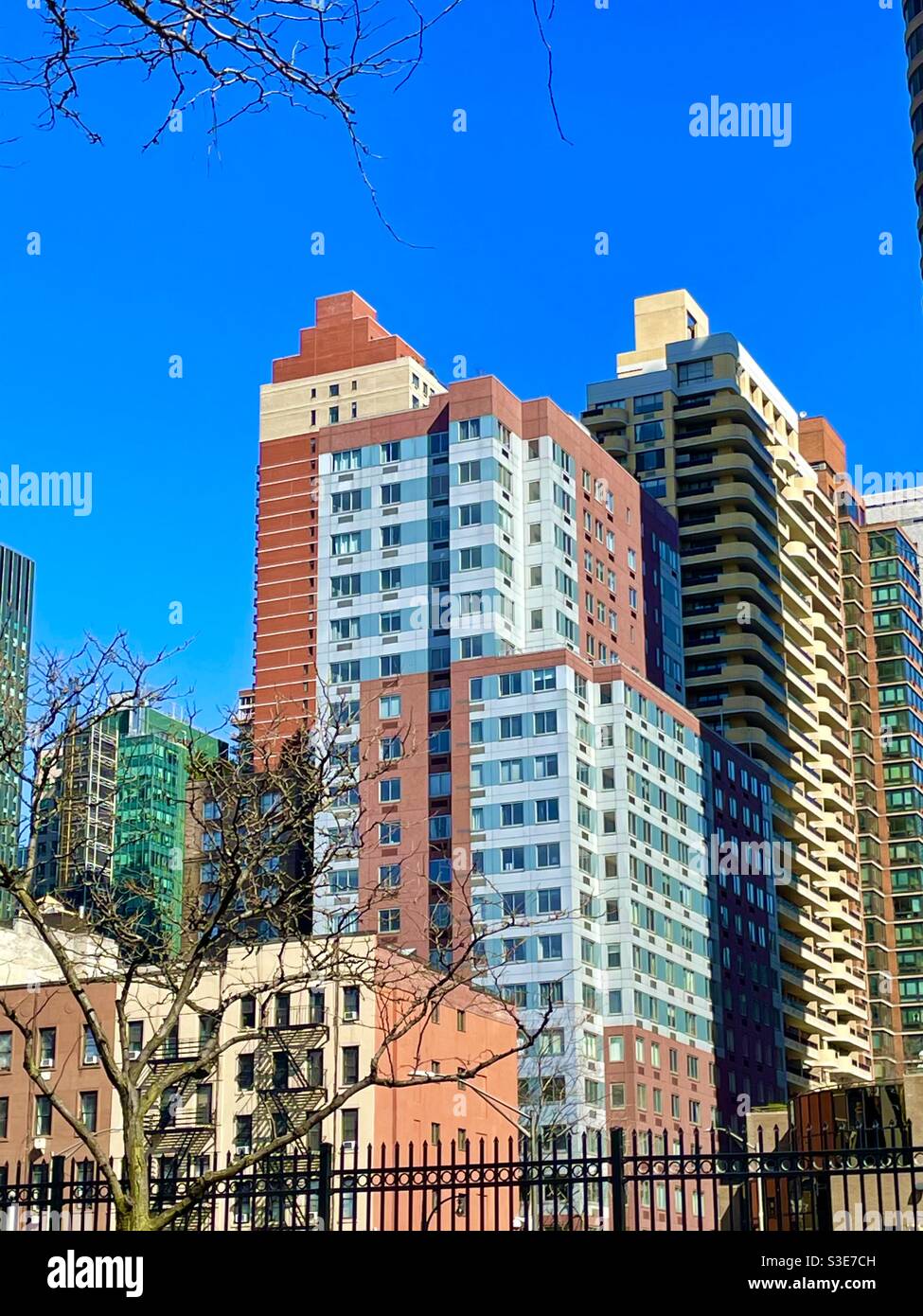 Colorful buildings in New York City Stock Photo - Alamy