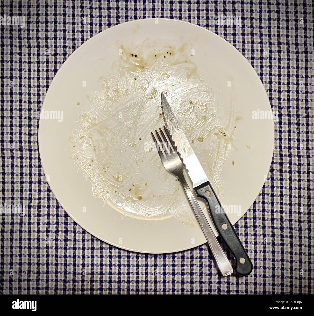 Dirty dish after a meal Stock Photo - Alamy