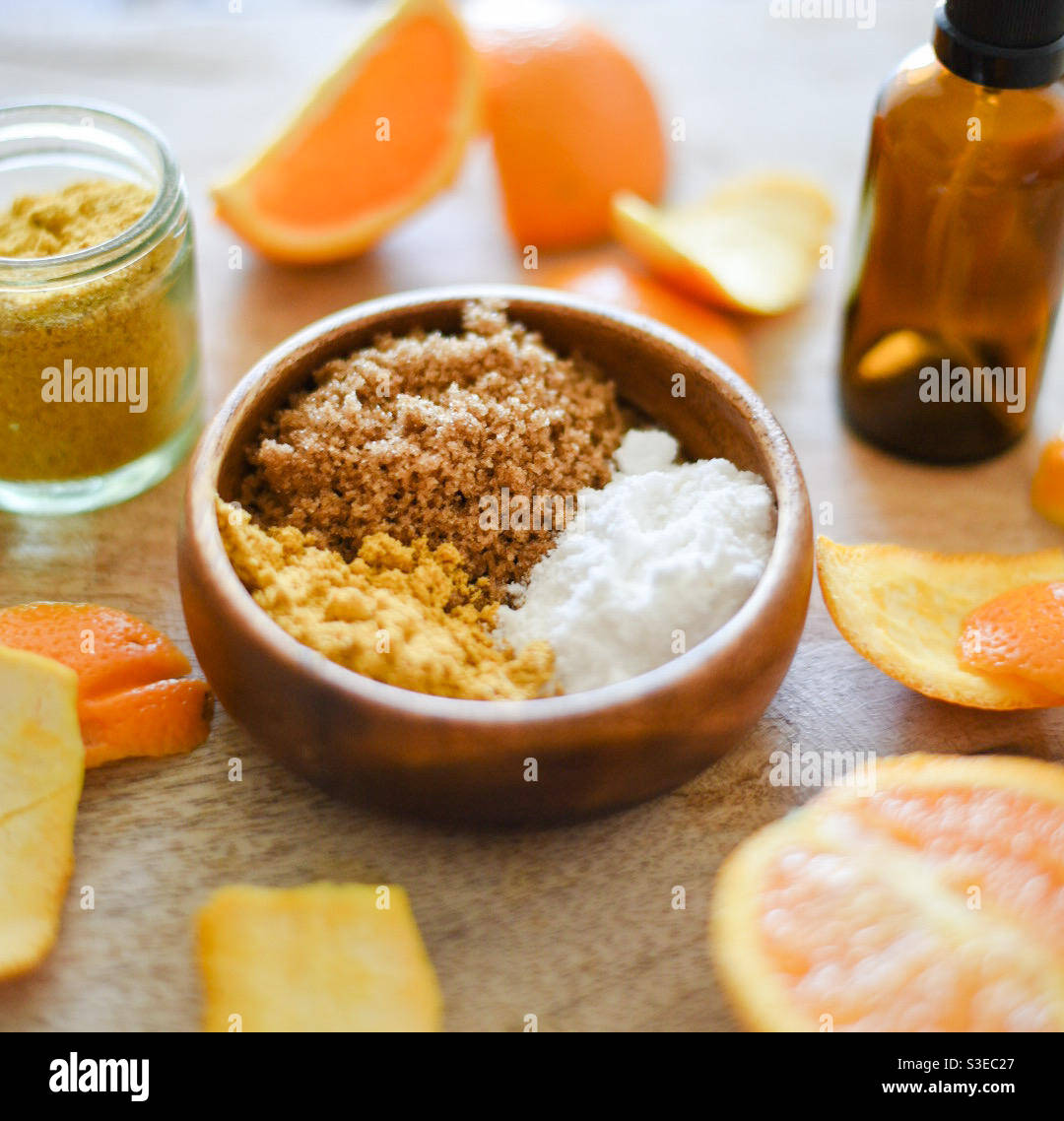 DIY Orange Body Scrub Stock Photo - Alamy