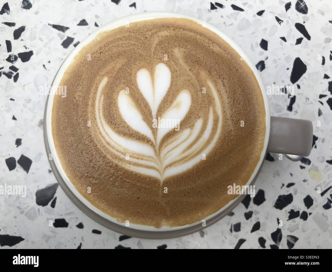 Large latte coffee Stock Photo - Alamy