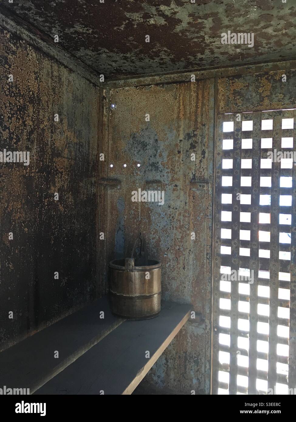 Prison bench hi-res stock photography and images - Alamy