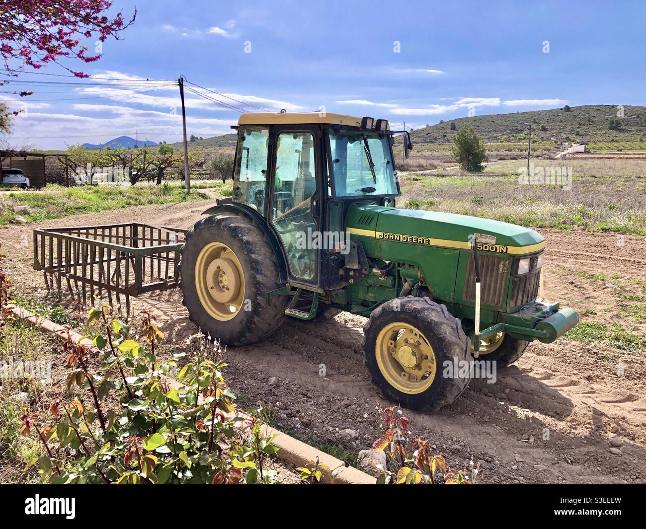 A tractor in a farmer’s field. Alicante, Spain Stock Photo - Alamy