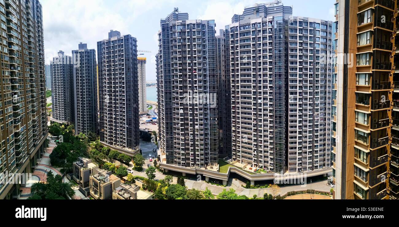 The Visionary residential complex on Tung Chung, Hong kong Stock Photo ...