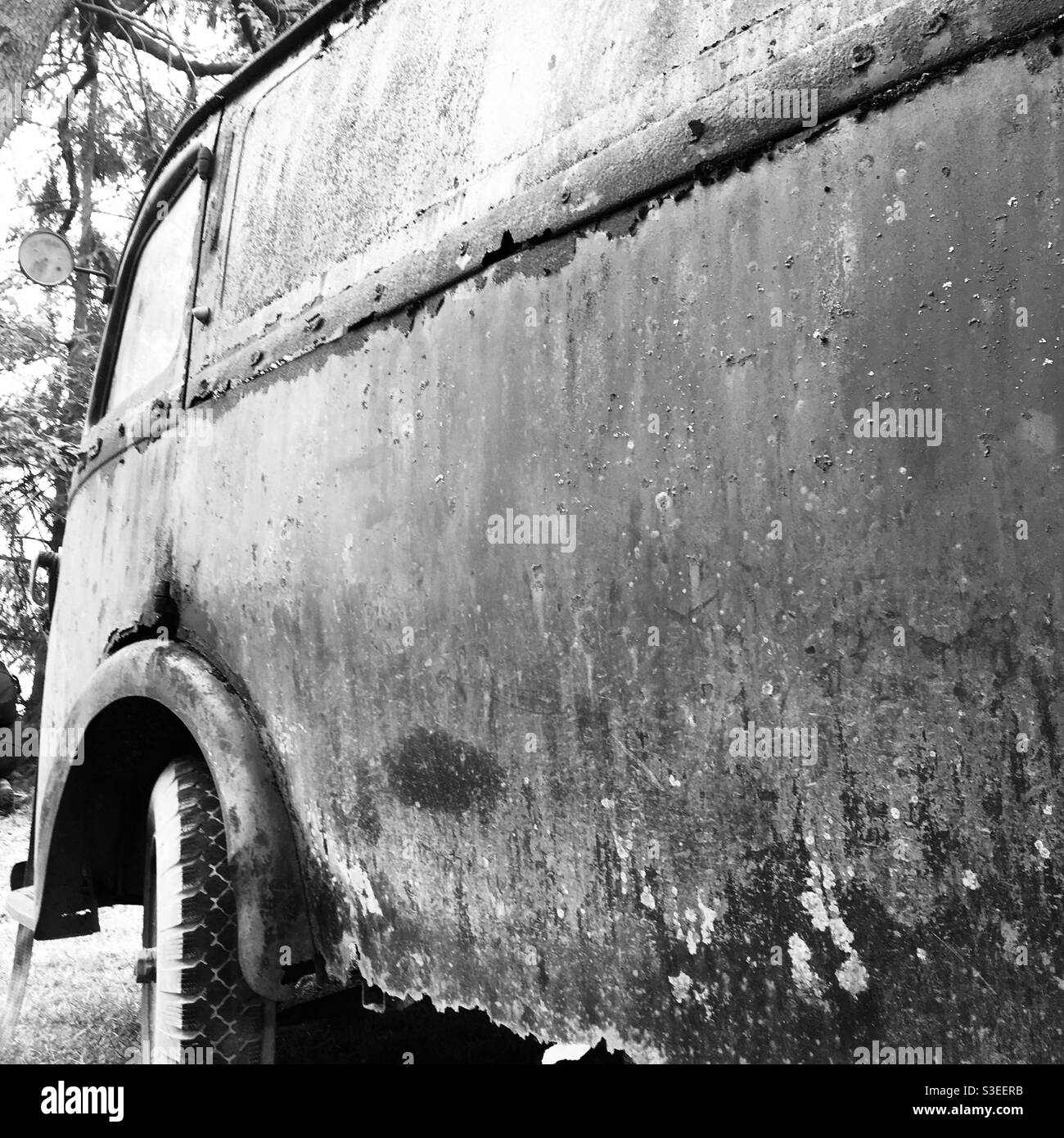 Rusty oldtimer Black and White Stock Photos & Images - Alamy
