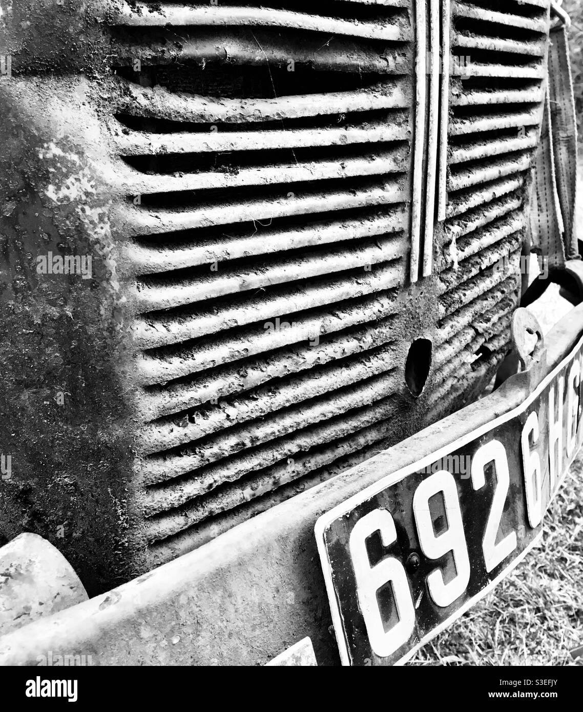 Retro van front Black and White Stock Photos & Images - Alamy