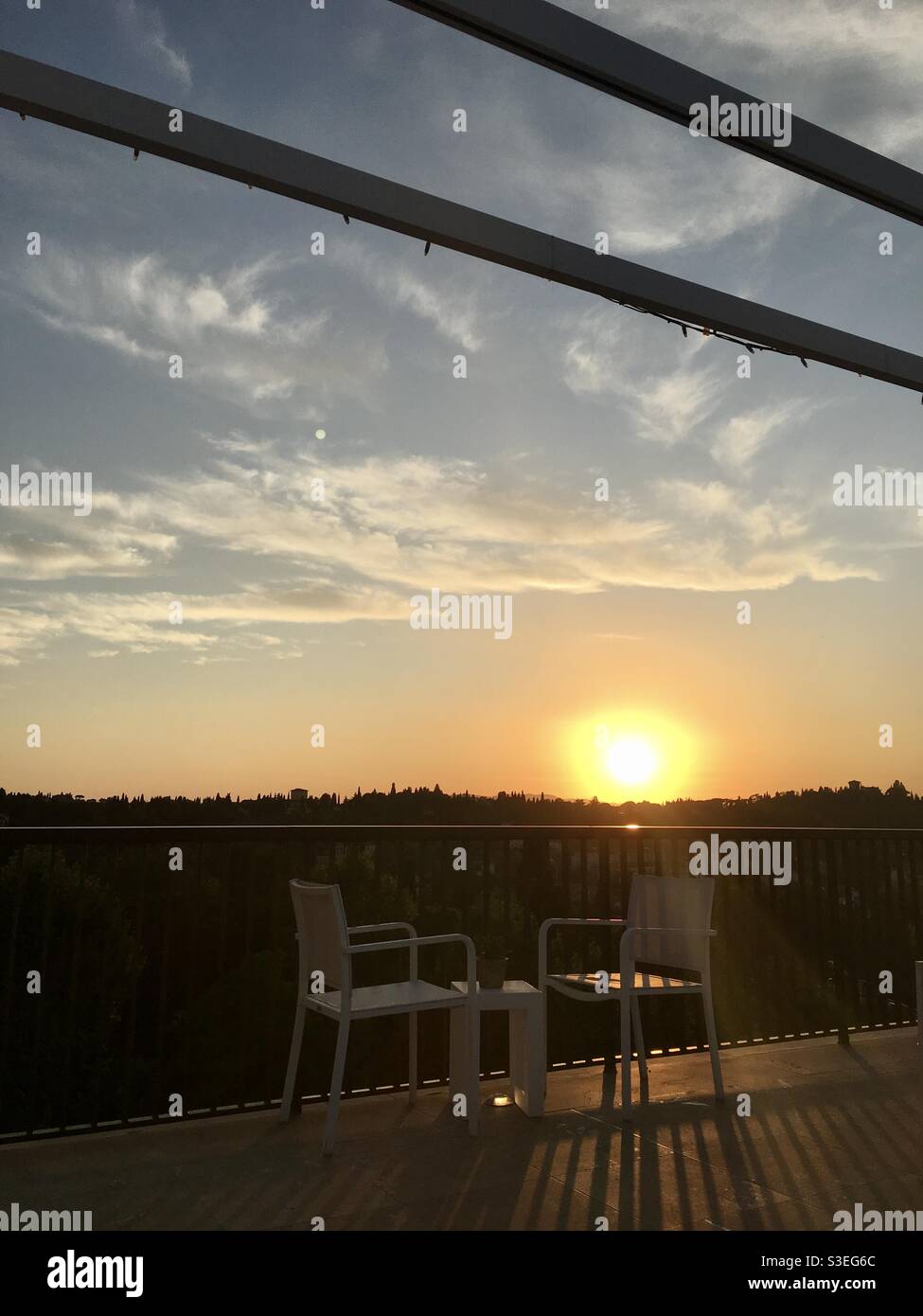Sunset evening balcony hi-res stock photography and images - Alamy