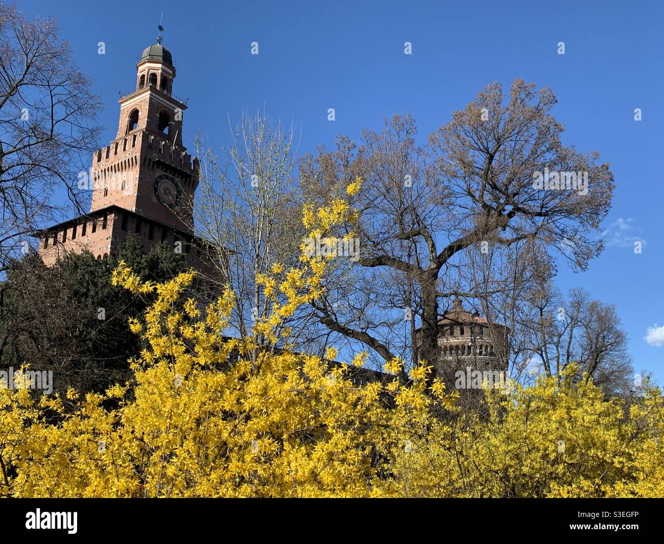 Castello Sforzesco during Spring. Milano, Italy Stock Photo - Alamy