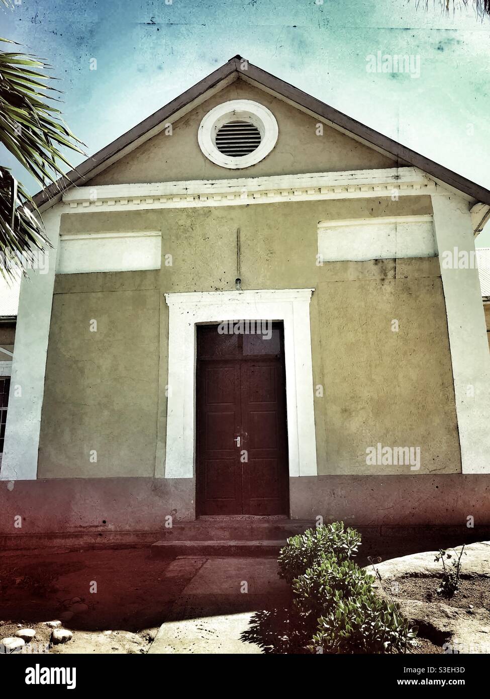 Side entrance of the Congregational Church in the small town of Hankey ...