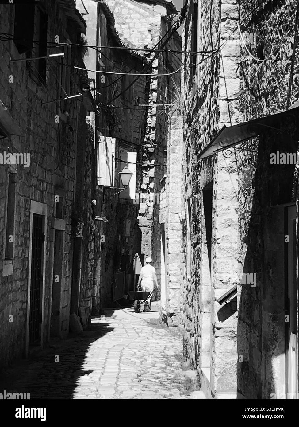 Lone worker Black and White Stock Photos & Images - Alamy