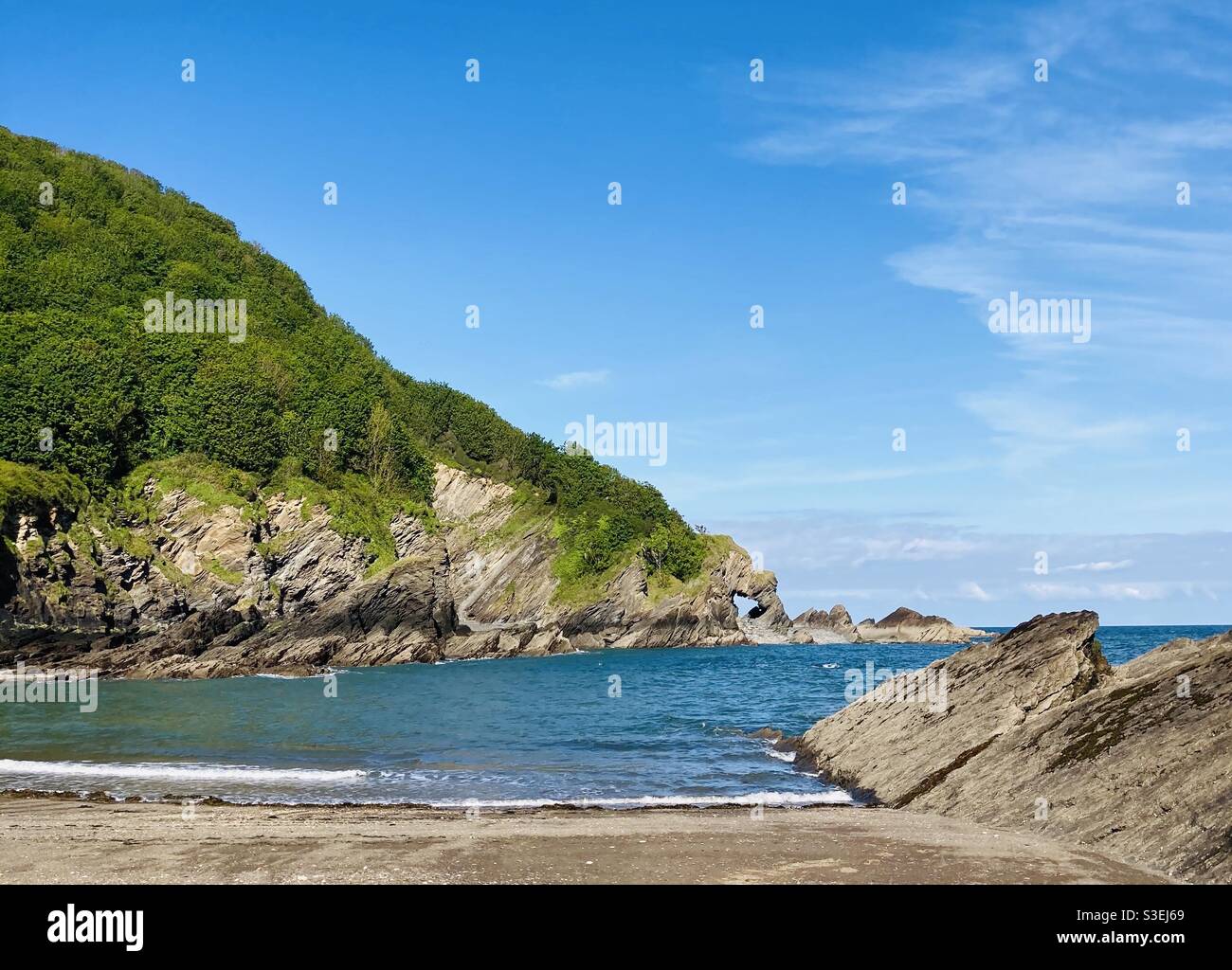 Hele Bay North Devon, capturing the unique coastal caves in the ...