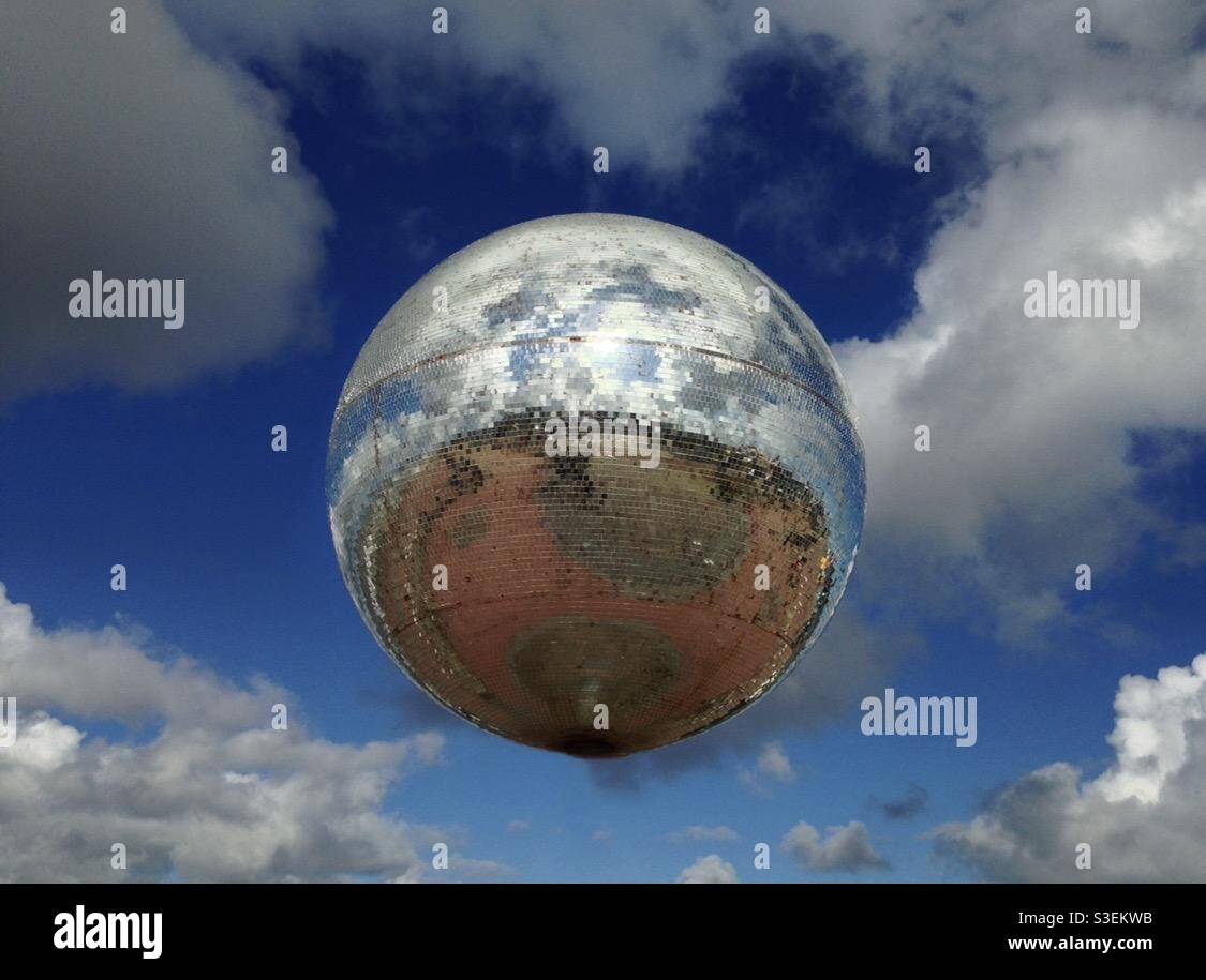 Floating glitter ball Blackpool Stock Photo - Alamy