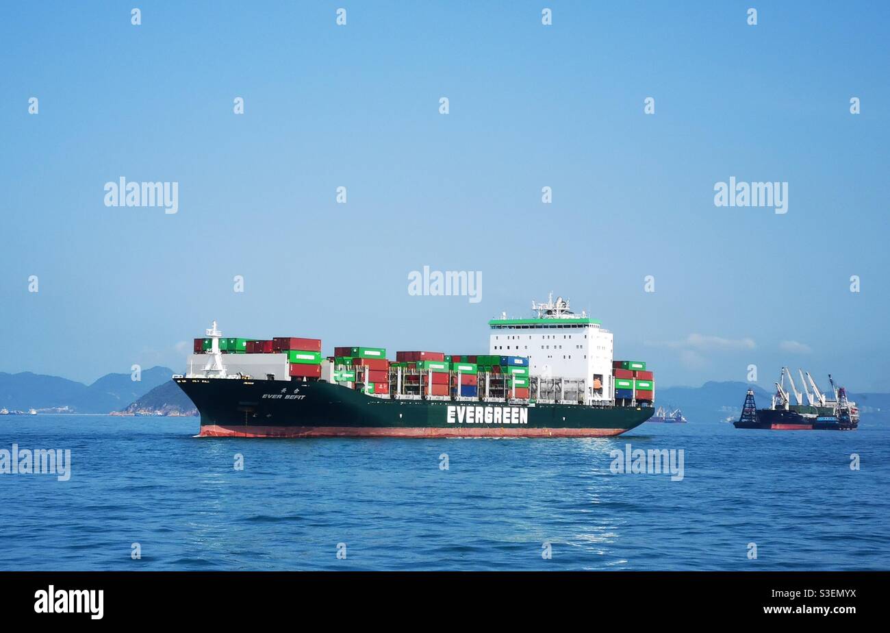 The Ever Befit container ship Stock Photo - Alamy