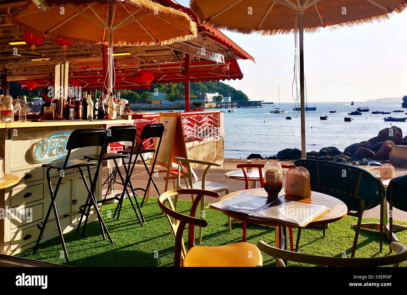 The Jay Bird cafe on Lamma island in Hong kong Stock Photo - Alamy