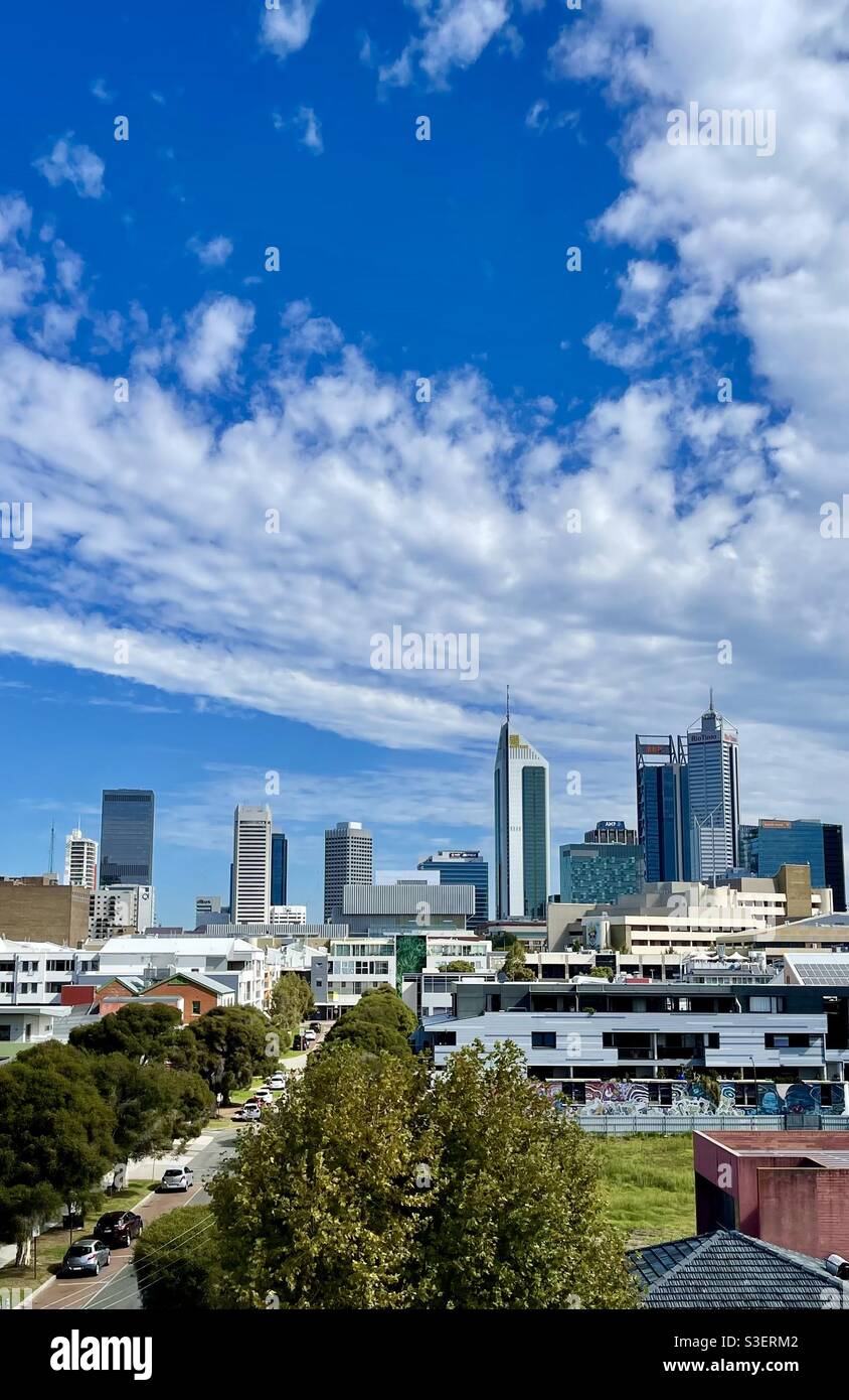 Perth skyline from Northbridge Western Australia Stock Photo - Alamy