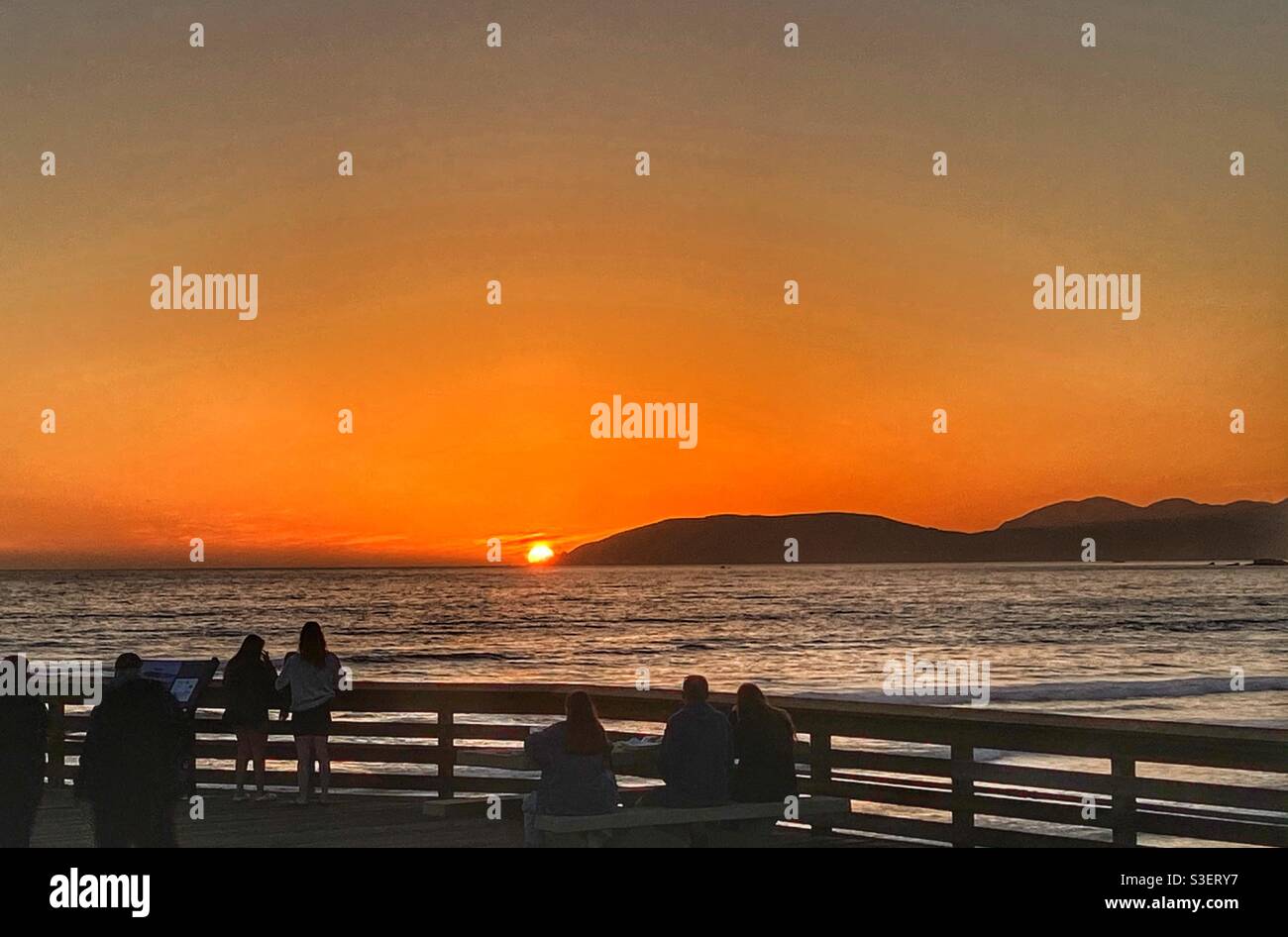 Sunset in Pismo Beach California Stock Photo - Alamy