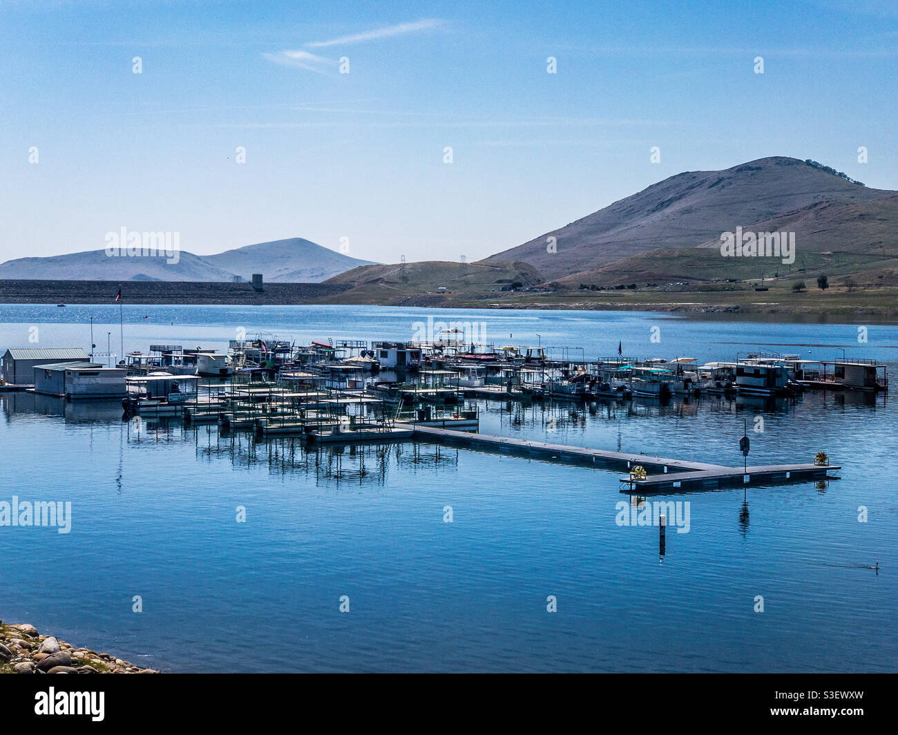 Overview of the docs of Lake success California against blue sky and ...