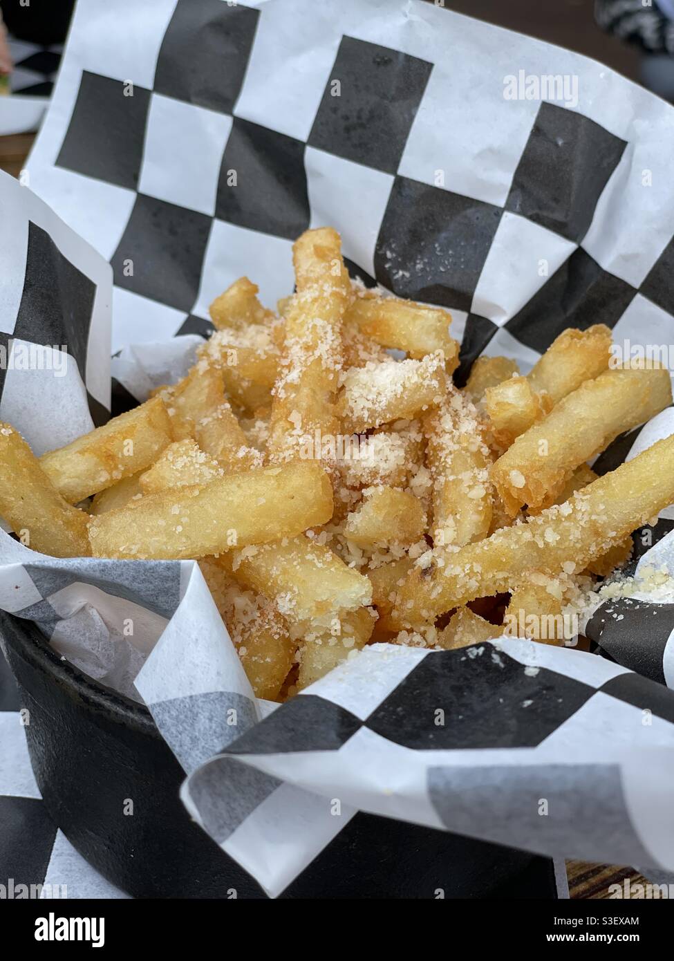 Parmesan French fries Stock Photo - Alamy